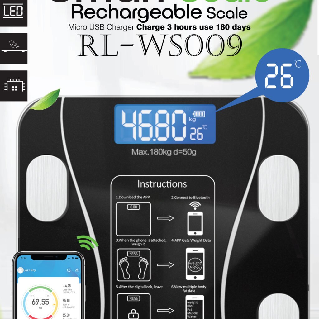 Rocklight | RL-WS009 | Digital weighing machine for home