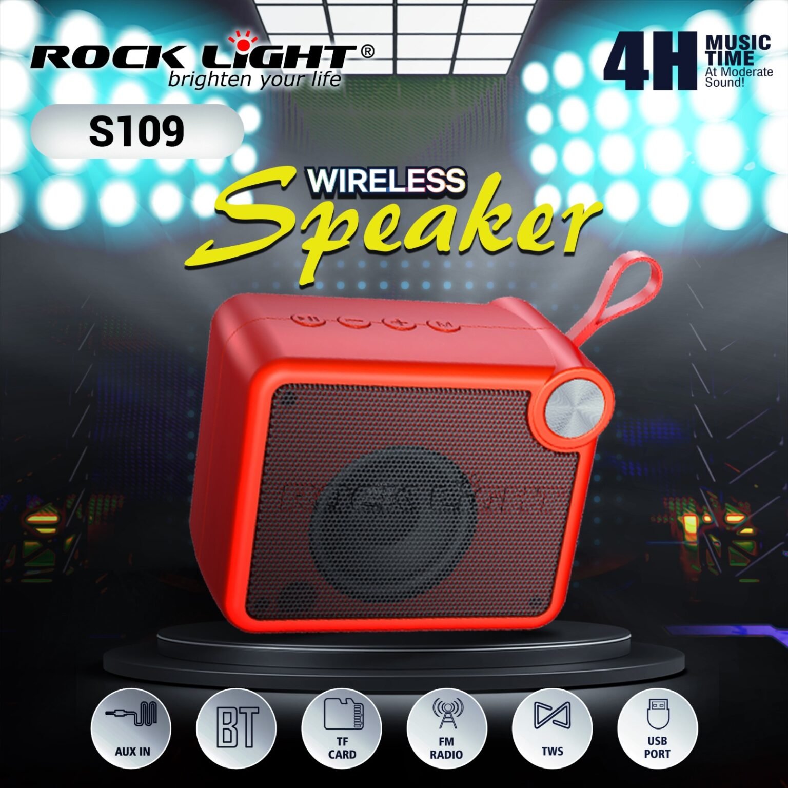 RL S109 Wireless speaker for parties and music - Rocklight.co.in