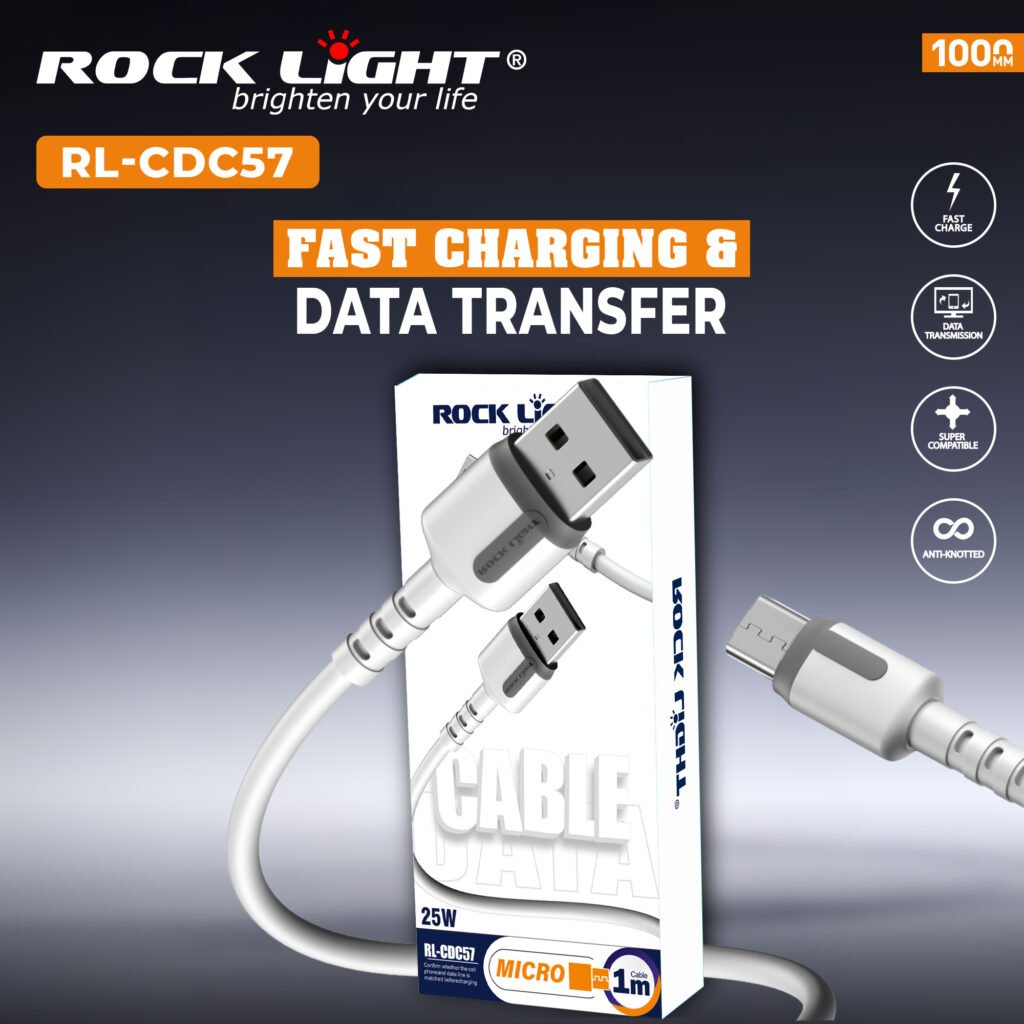 RL-CDC57 | High Performance Data Cable for Fast Charging - Rocklight.co.in