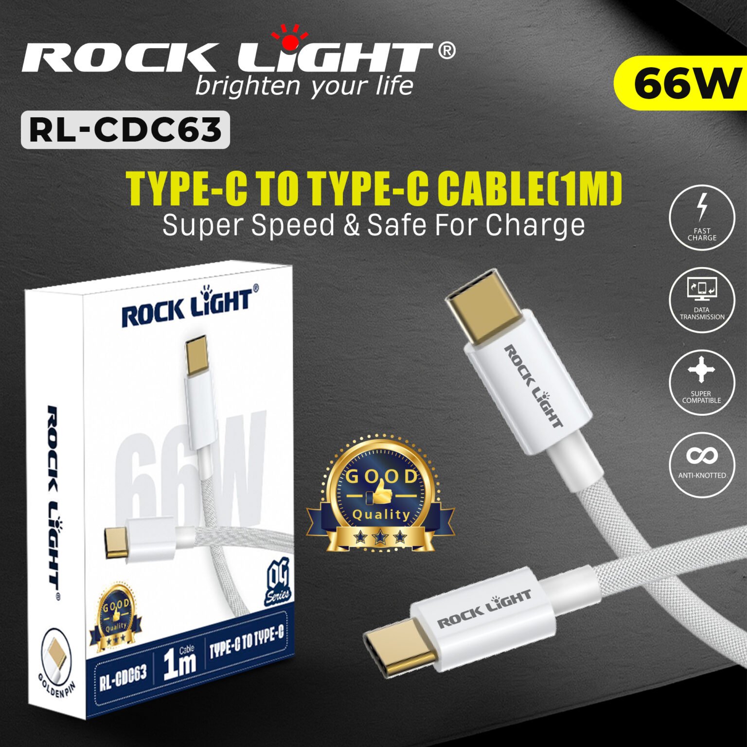 RL-CDC63 | Super Fast Data Cable for Quick Charging & Sync - Rocklight ...