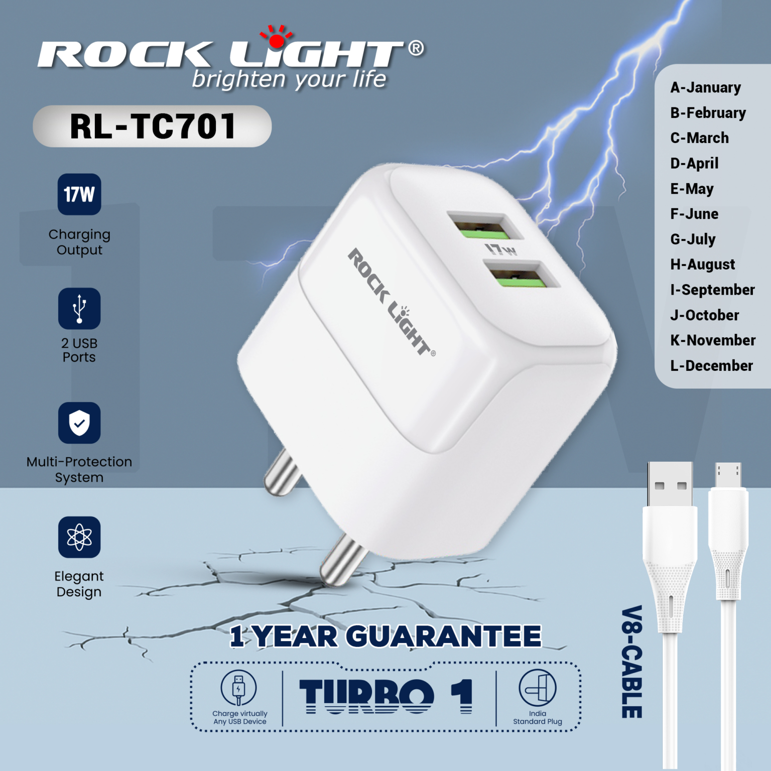 RL-TC701A | 17W Micro USB Fast Mobile Charger for Safe & Efficient ...