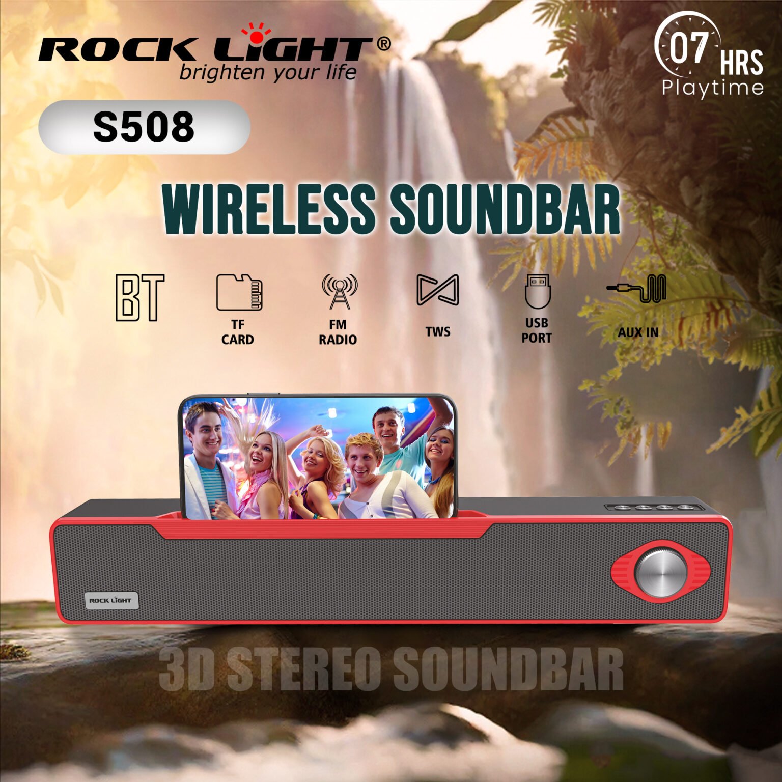S508 – speaker with portable design and rich sound - Rocklight.co.in